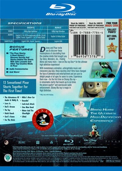 Pixar Short Films Collection: Volume 1 - Blu-ray - 786936737820 ...
